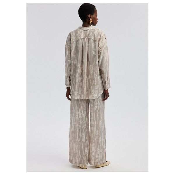 Elryan: PATTERNED MODAL SHIRT SET - Mink / M