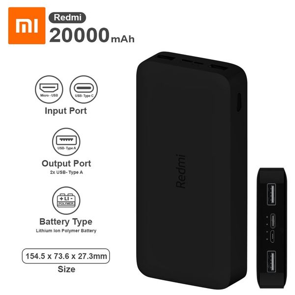 Elryan Xiaomi Redmi W Power Bank Mah Black