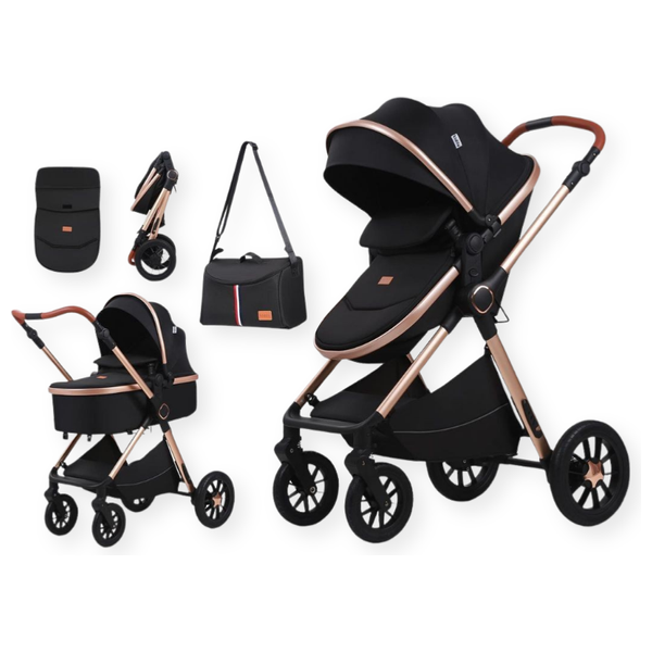 Elryan: Kidilo Baby Stroller - Black