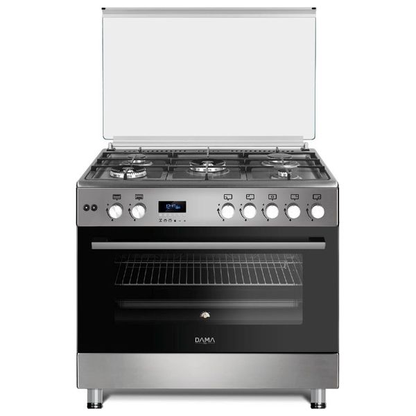 Elryan: Dama DRC2000 - 5 Burners - Gas Cooker - Silver