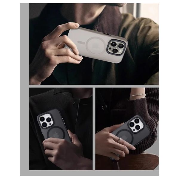 Elryan: Fashion Case Mobile Cover For iPhone 15 Pro - Titanium Gray