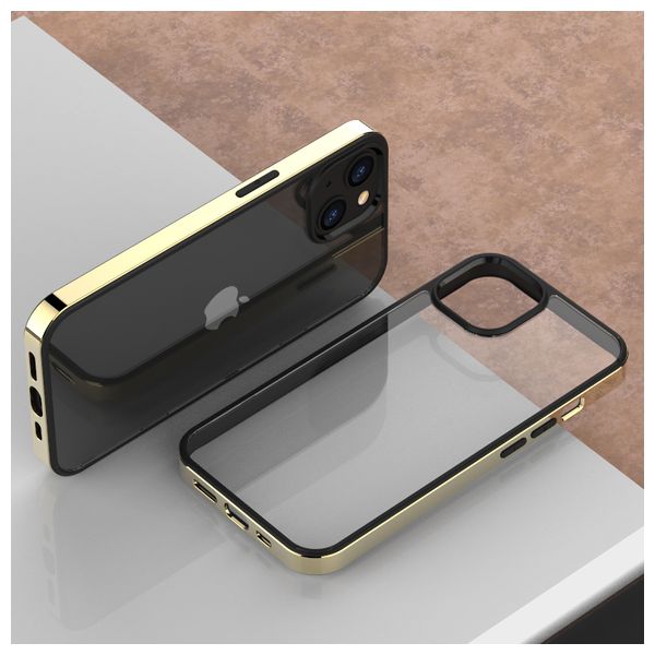 Elryan: Fashion Case Mobile Cover For iPhone 14 Plus - Gold
