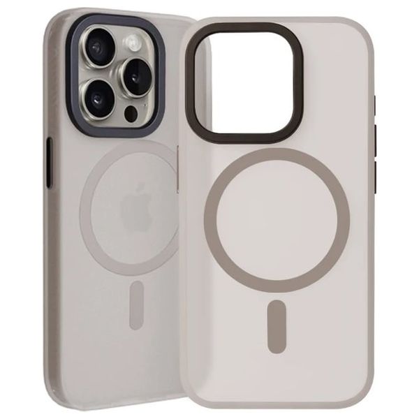 Elryan: Fashion Case Mobile Cover For iPhone 15 Pro - Titanium Gray