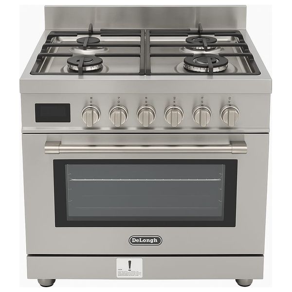 Elryan: Delonghi Free Standing Gas Cooker - 4 Burners - Stainless Steel