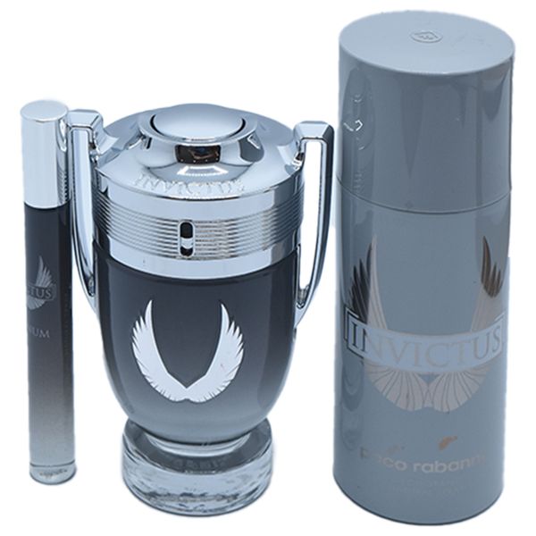 Elryan: Invictus Platinum EDP Gift Set 3 PCS - Paco Rabanne