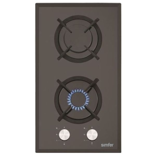 Elryan: Simfer H3201NGSB - 2 Burners - Built-In Gas Cooker - Black