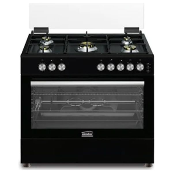 Elryan: Simfer F9502SGWB-FFD-1W - 5 Burners - Gas Cooker - Black