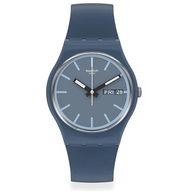 Swatch Watch SO28N701 For Unisex - Analog Display, Rubber Band - Blue