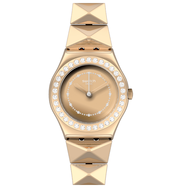 Swatch Watch YSG169G For Women - Analog Display, Stainless Steel Band ...