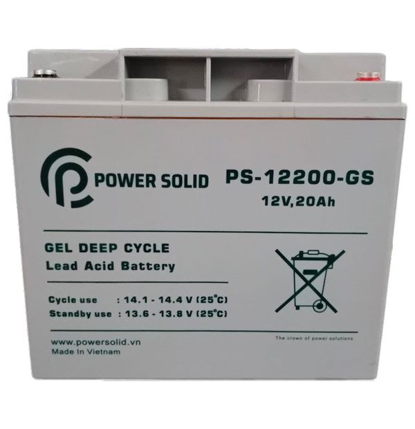 POWER SOLID UPS Battery - HPS-12200-GS - 12V-20A - White