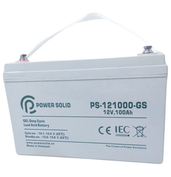 POWER SOLID UPS Battery - HPSPS-121000-GS - 12V-100A - White