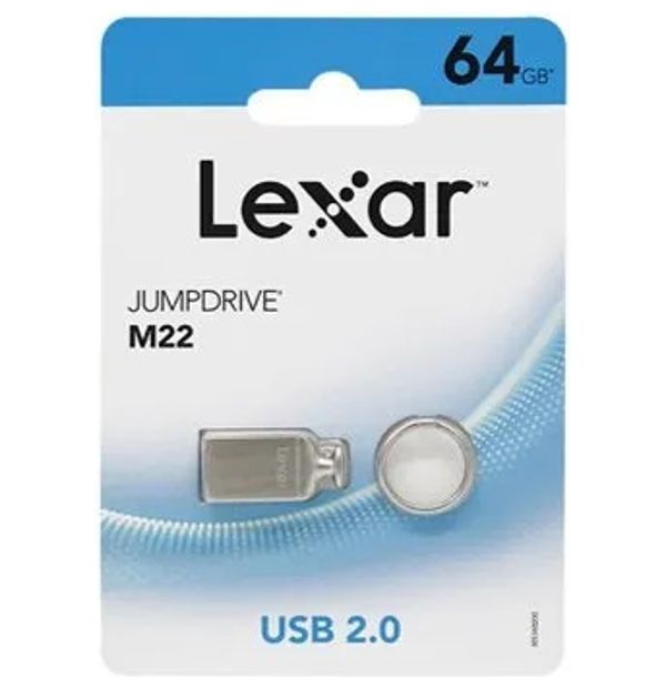 Lexar M22 - 64GB - USB 2.0 Flash Drive - Silver
