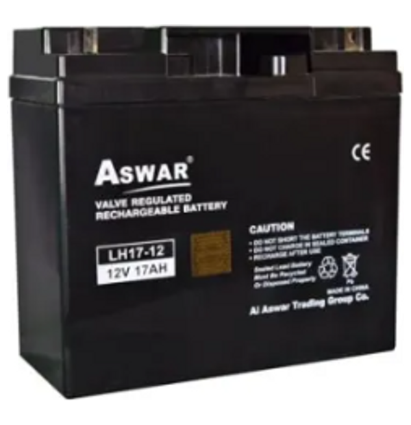 Aswar UPS Battery - 12V/17AH - Black