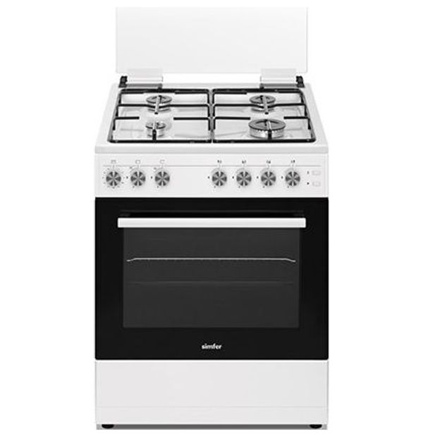 Simfer F7402ZGRW - 4 Burners - Gas Cooker - White